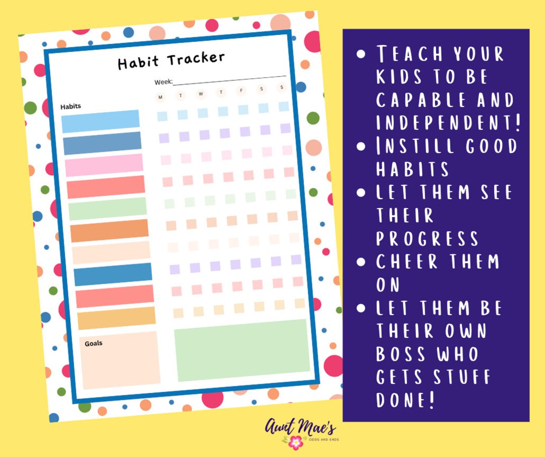 Kids Daily Tracker, Responsibilities Chart, Printable Daily Routine ...