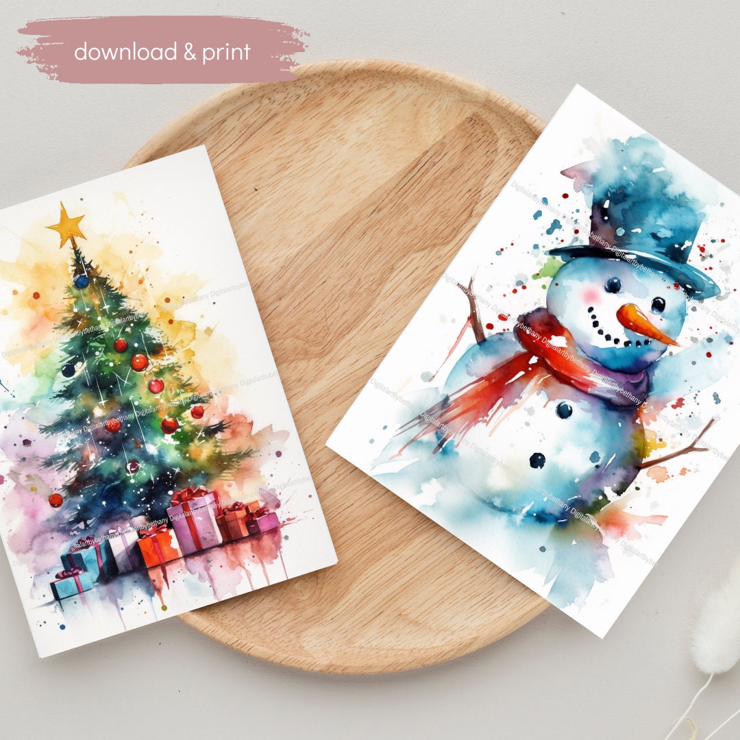 7 Printable Greeting Cards Instant Digital Download - Etsy