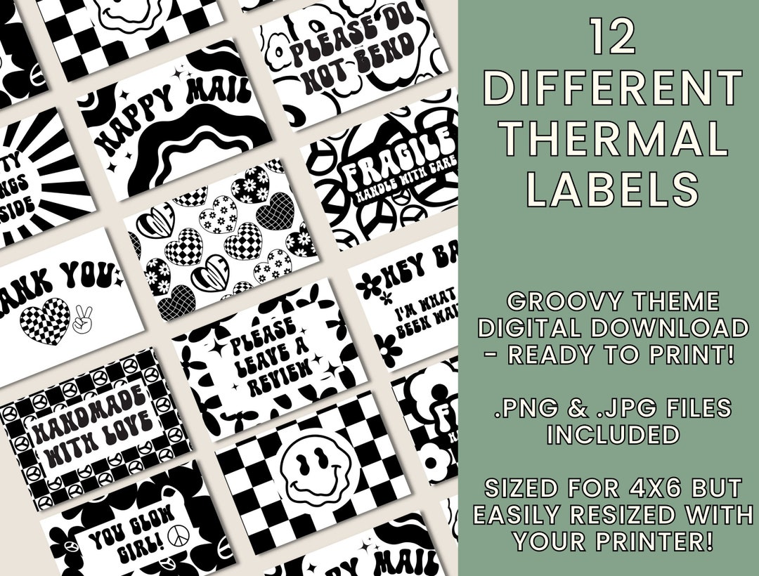 Groovy Rollo Sticker Template, Thermal Label Templates for Rollo or ...