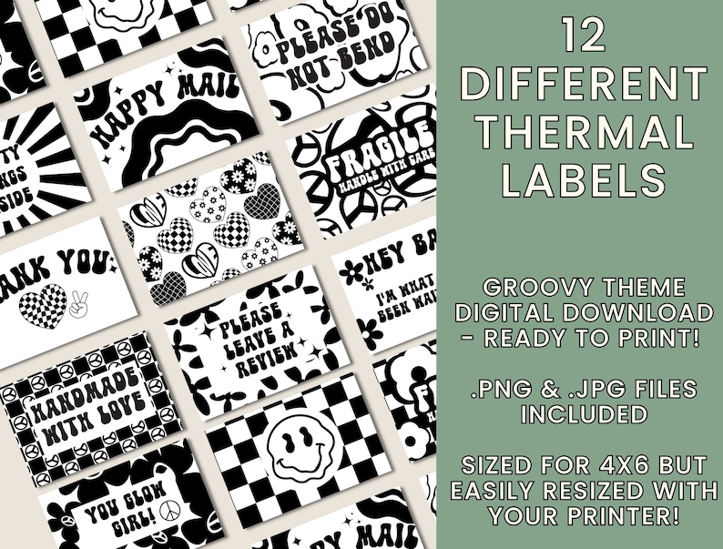 Groovy Rollo Sticker Template, Thermal Label Templates for Rollo or ...