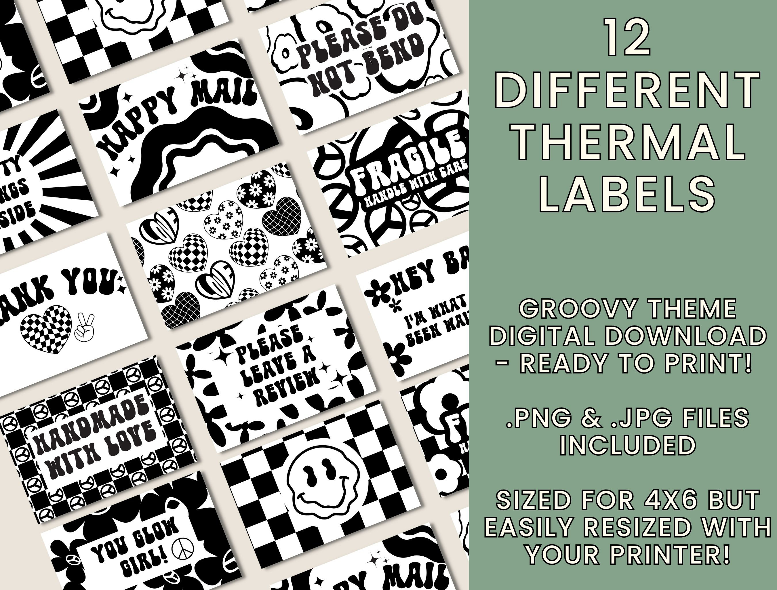 Groovy Rollo Sticker Template, Thermal Label Templates for Rollo or ...