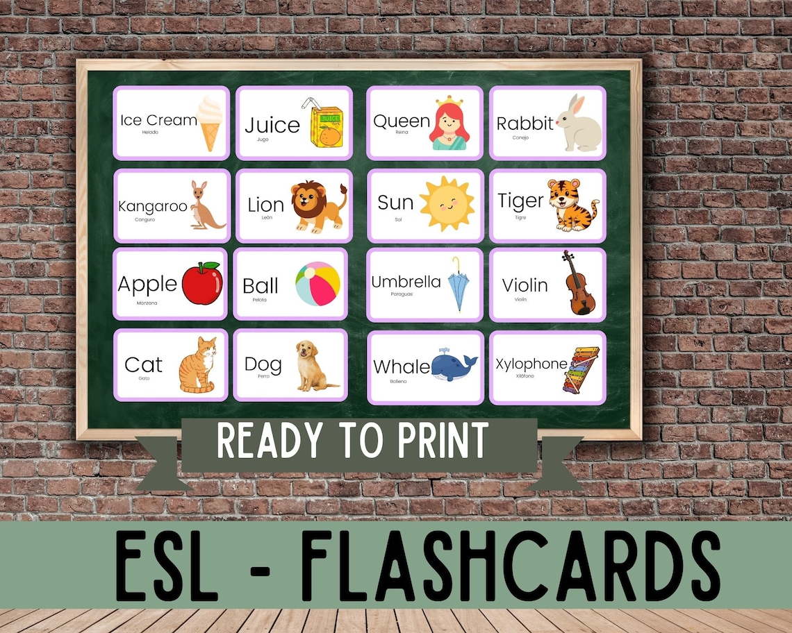ESL Flashcard Printable, Esl Teaching Tools, Esl Printables Worksheets ...