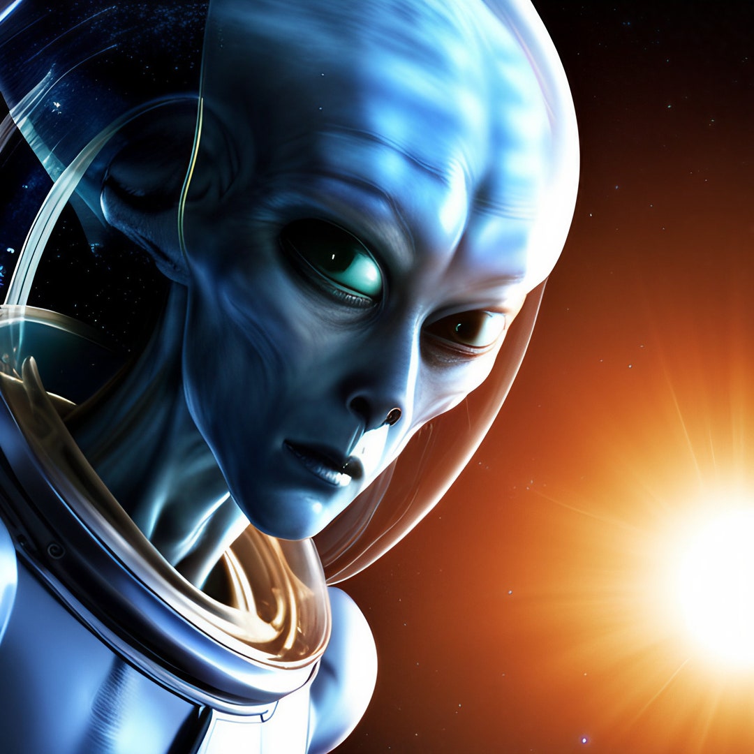 Big Brain Blue Alien - Etsy