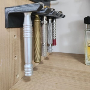 3D Printed Safety Razor Holder: Wall Mount Organizer Easy Install - Etsy