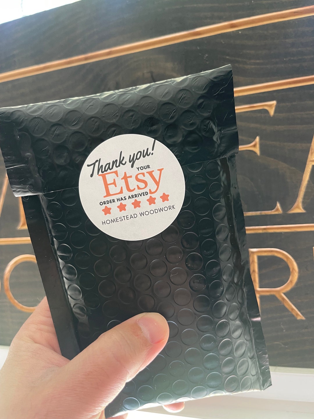 Etsy Package Has Arrived Sticker Personalized Round 2in Thank You ...