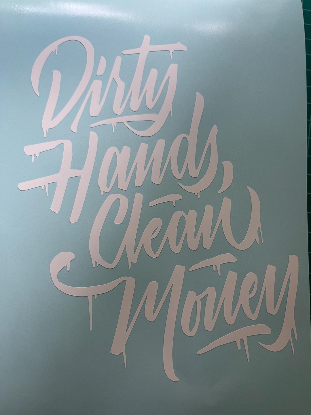 Dirty Hands Clean Money Vinyl Decal - Hardworking Hands Car Sticker - Etsy
