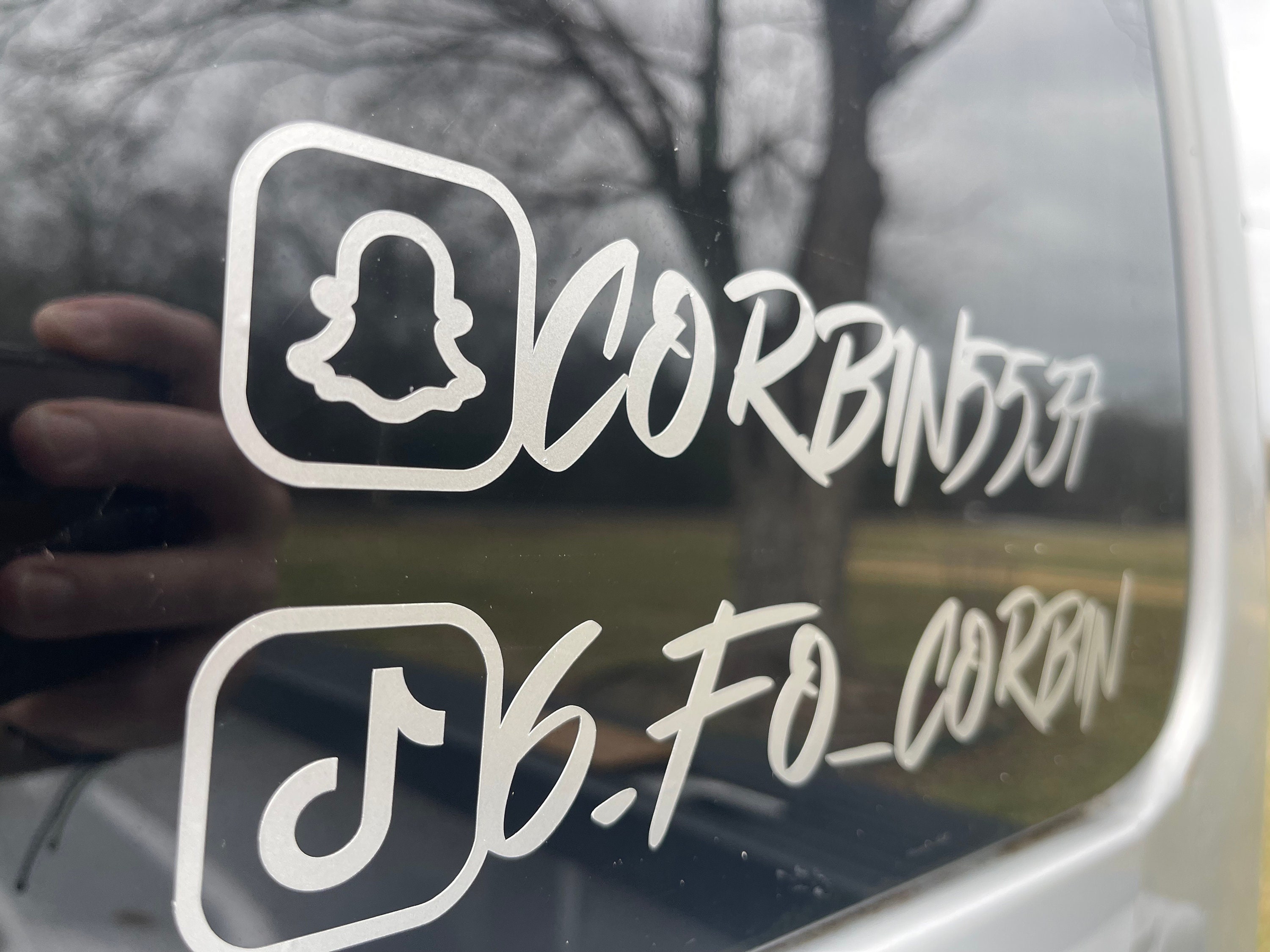 2 Custom Snapchat Username Decal Personalized Vinyl Sticker Car Truck ...
