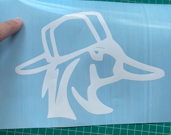 Duck With Hat Backwards Decal - Etsy