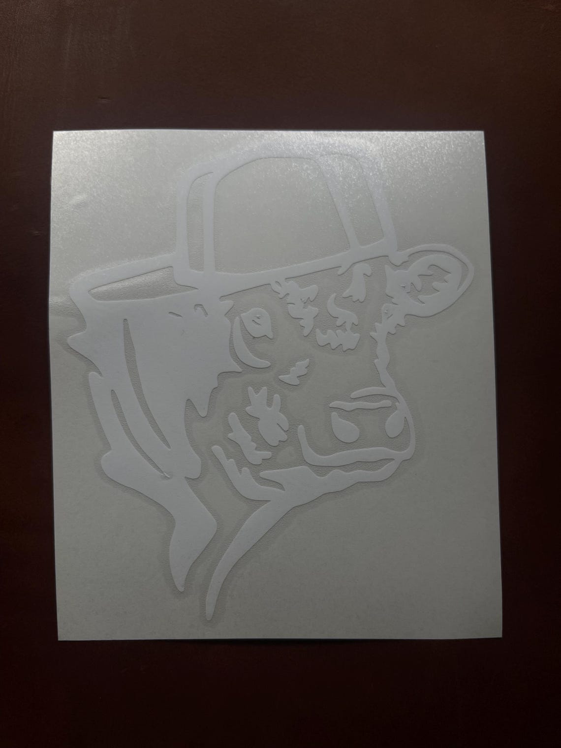 Cow Heifer Backwards Hat Decal - Country Style Truck Vinyl - Etsy