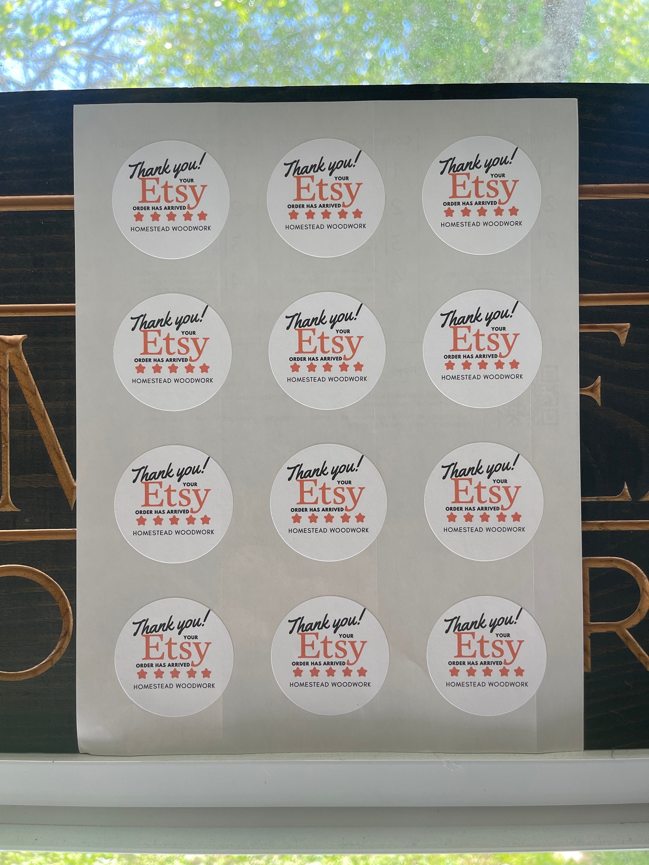 Etsy Package Has Arrived Sticker Personalized Round 2in Thank You ...