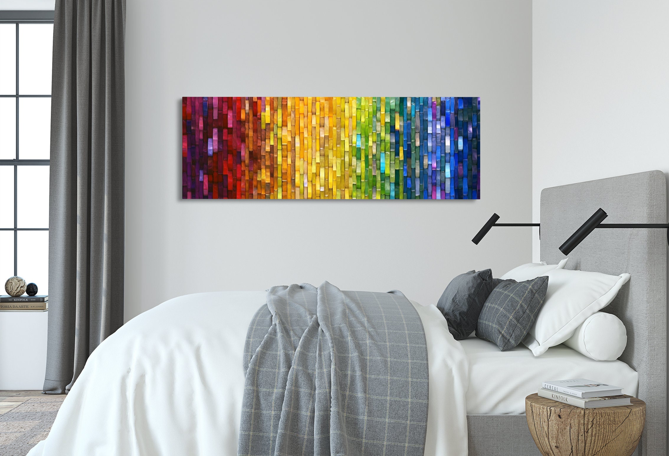 Colorful Abstract Canvas Panoramic Abstract Wall Art Xtra - Etsy