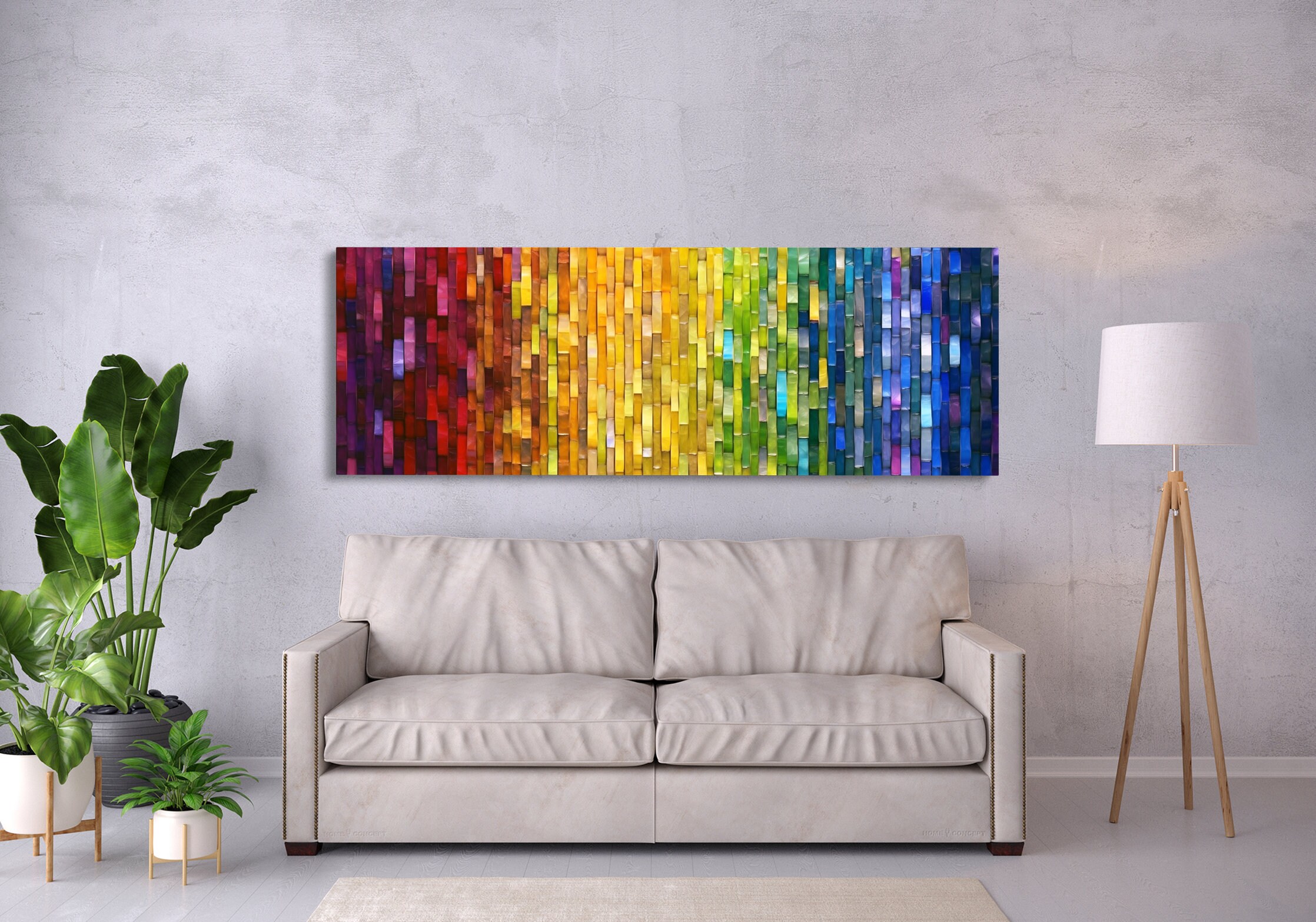 Colorful Abstract Canvas Panoramic Abstract Wall Art Xtra - Etsy