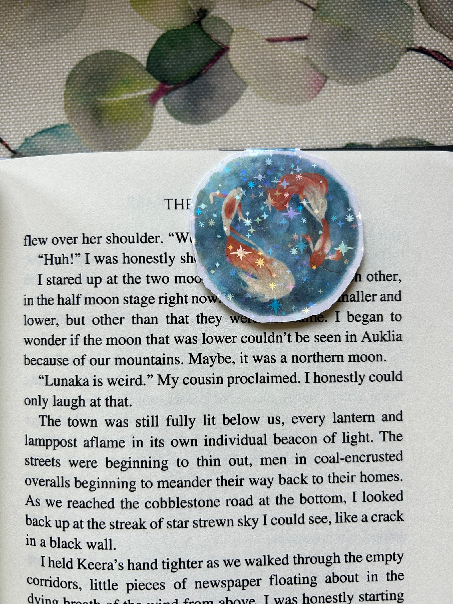 Koi Fish Pond Watercolor Holographic Magnetic Bookmark | Cute Bookmarks ...