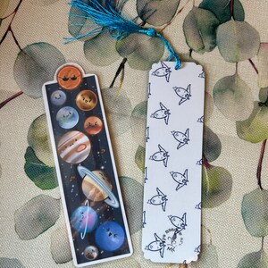 Solar System Planet Laminated Bookmark | Kawaii Bookmark, Planets ...