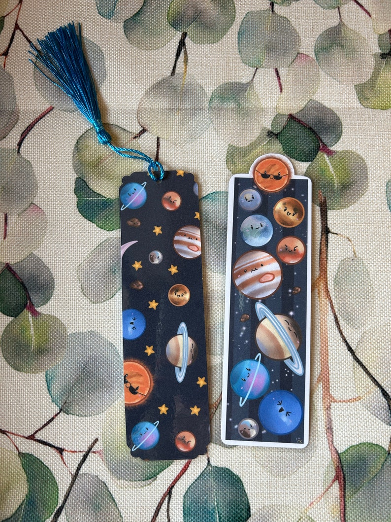 Solar System Planet Laminated Bookmark | Kawaii Bookmark, Planets ...