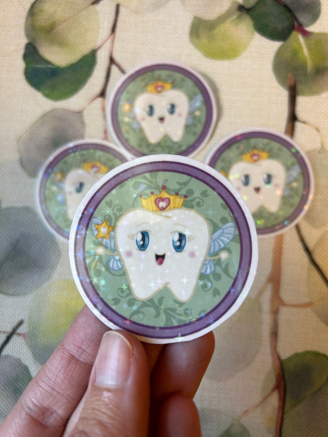 Sparkly Tooth Fairy Die-cut Stickers - Children Stickers, Money ...