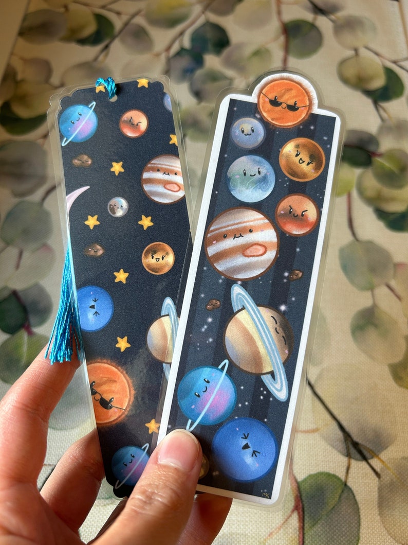 Solar System Planet Laminated Bookmark | Kawaii Bookmark, Planets ...