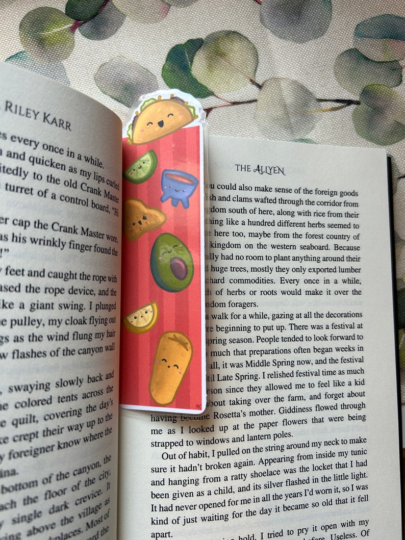 Mexican Food Laminated Bookmark | Kawaii Bookmark, Taco, Avocado ...