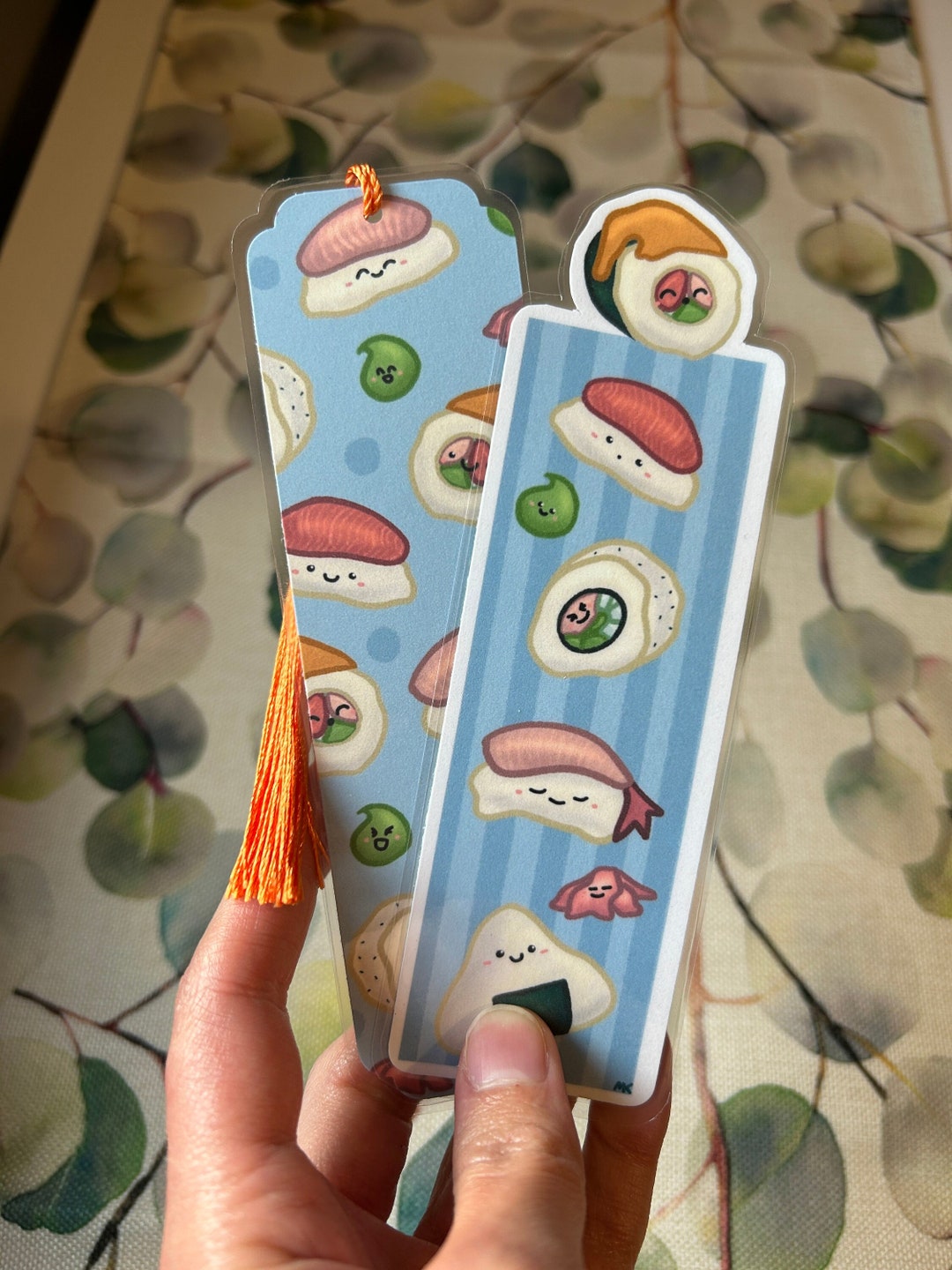 Sushi Roll Laminated Bookmark | Kawaii Bookmark, Sushi, Nigiri, Onigiri ...