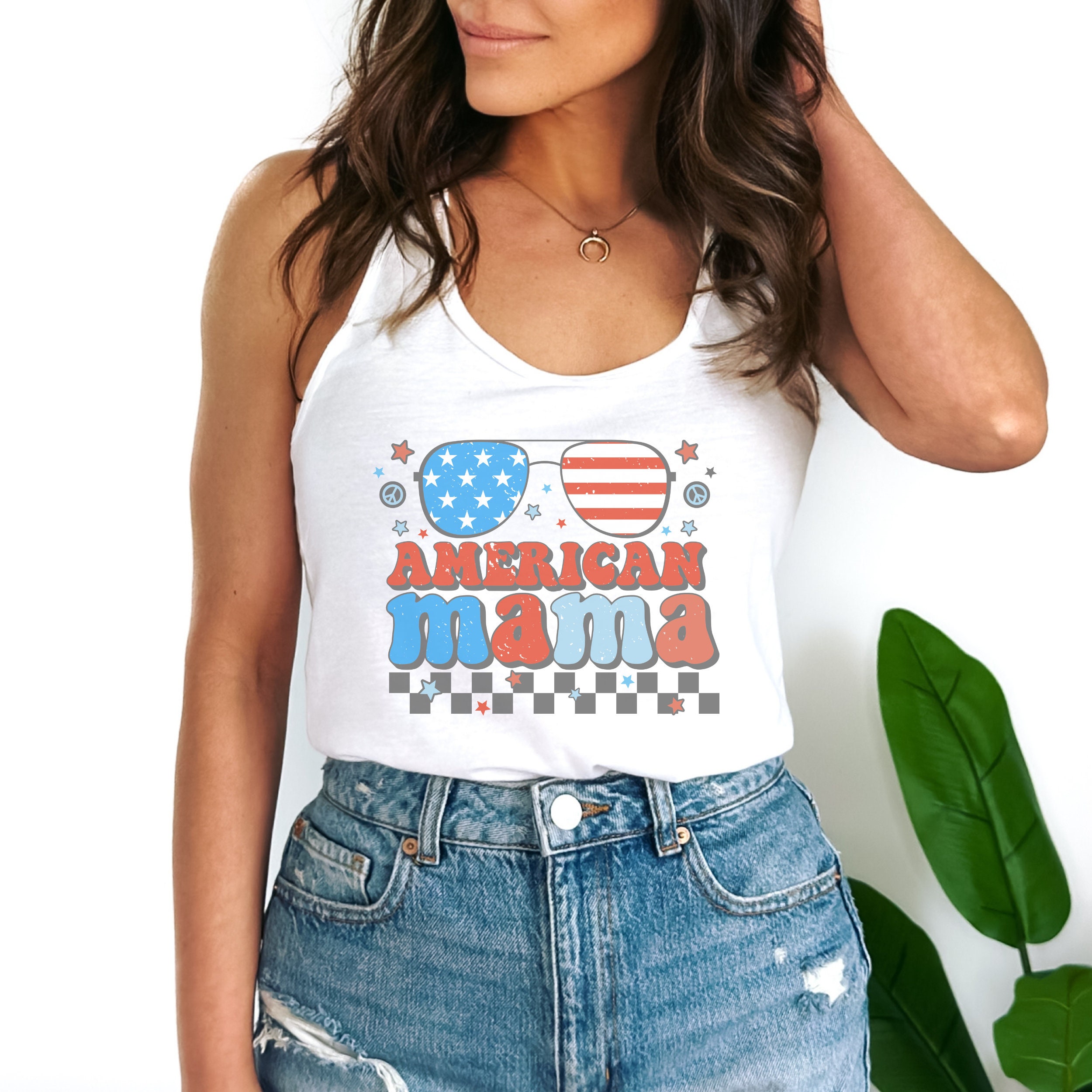 American Mama Sunglasses Shirt, 4th of July Shirt for Mom, Patriotic ...