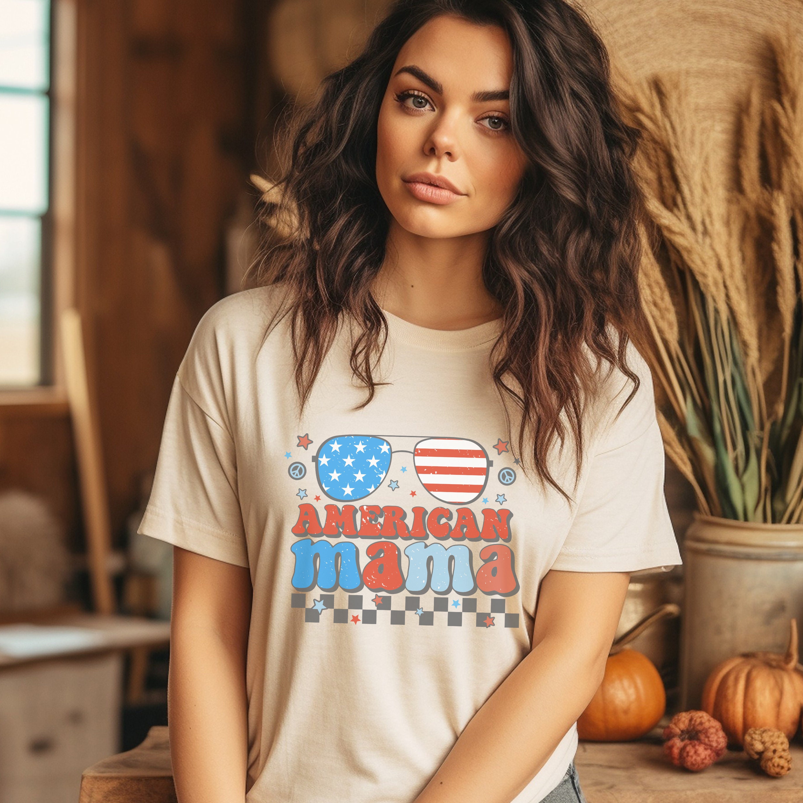 American Mama Sunglasses Shirt, 4th of July Shirt for Mom, Patriotic ...
