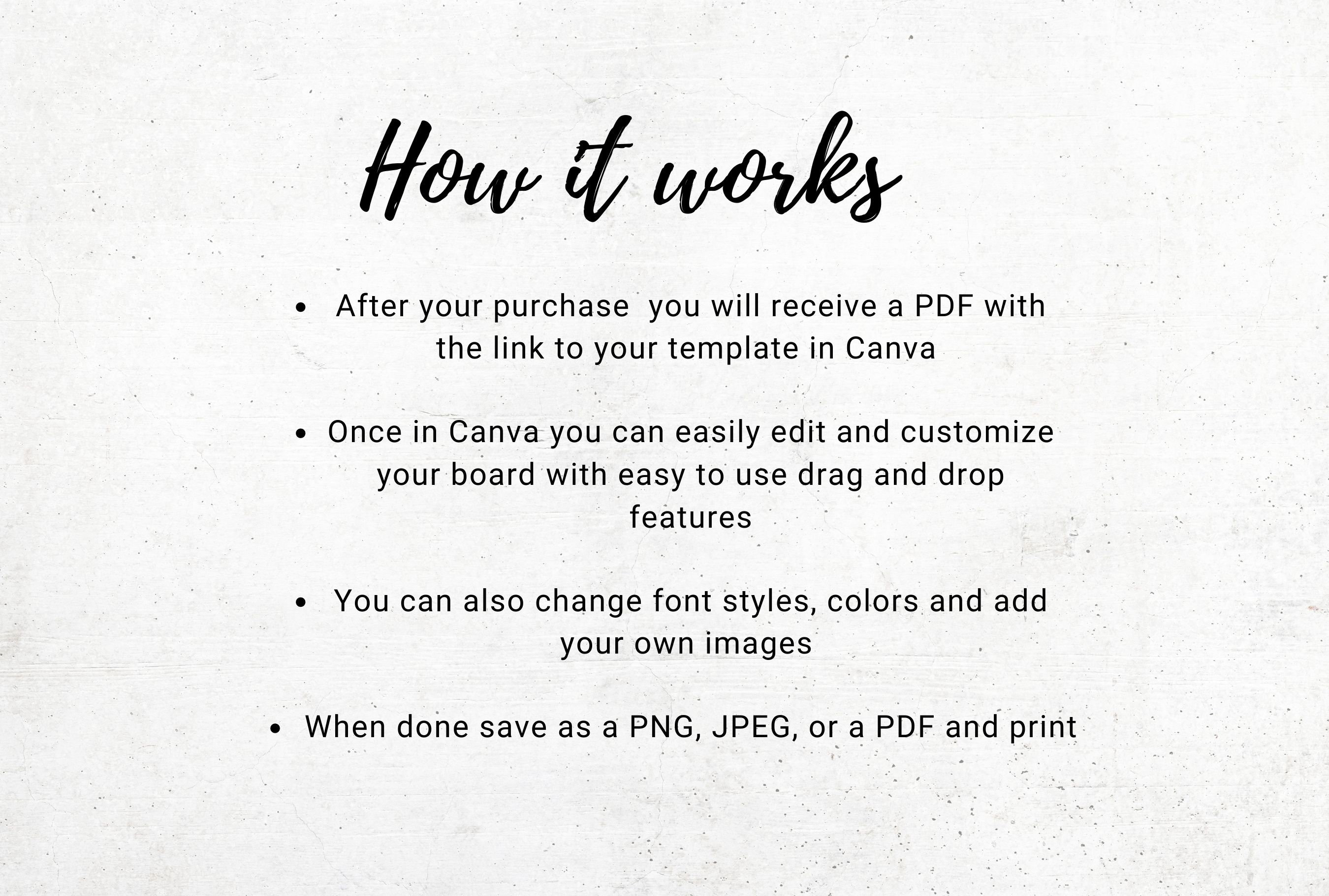 Bachelorette Vision Board Template digital Vision Board - Etsy