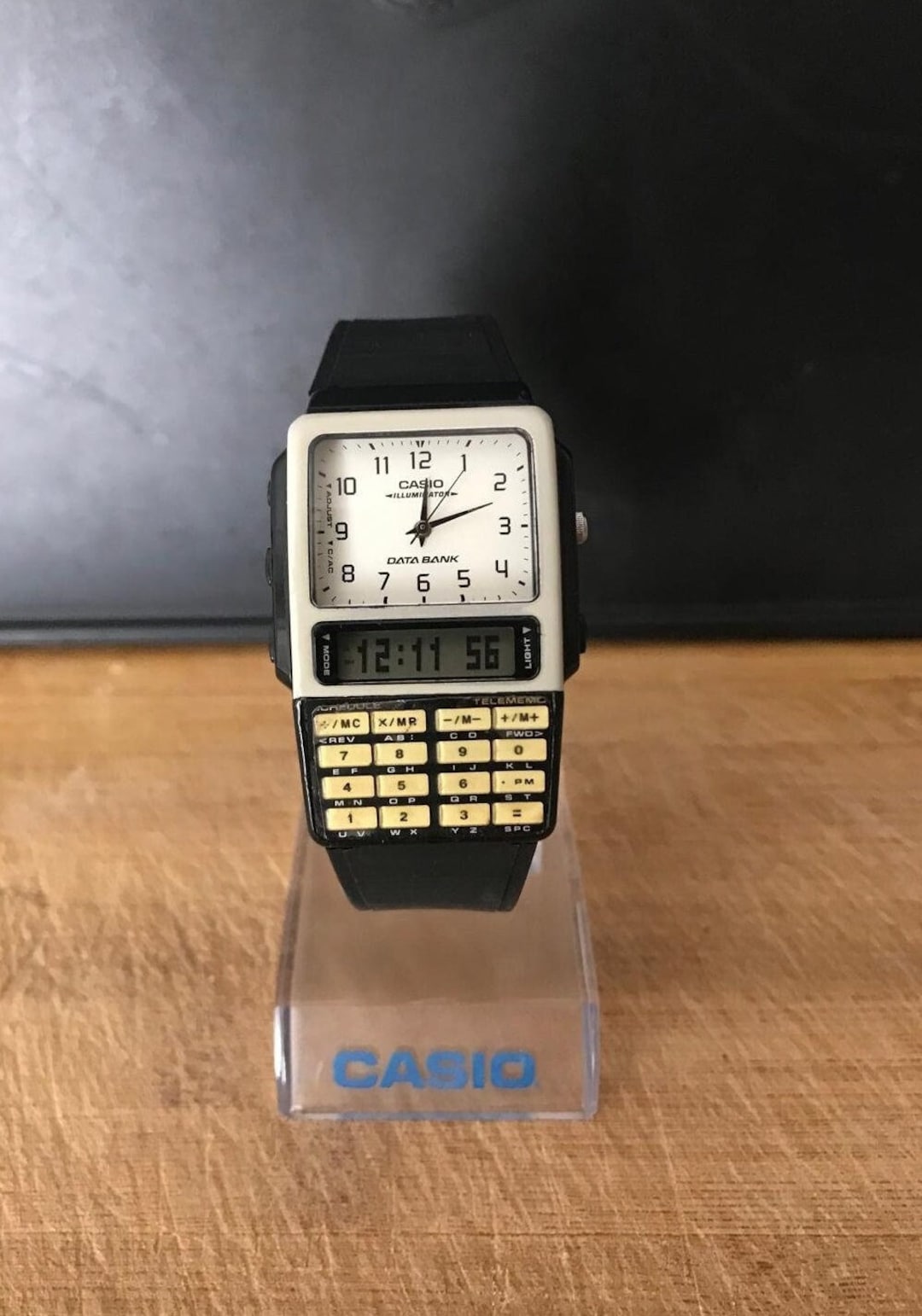 Vintage CASIO 1988 ABC-30 Data Bank Digital/analog/1980s/calculator ...