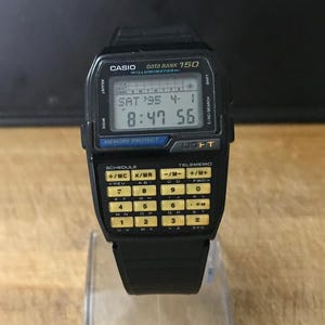 Vintage CASİO Dbc-150/1980/mens Watch/data Bank/calculator/hours/gift ...