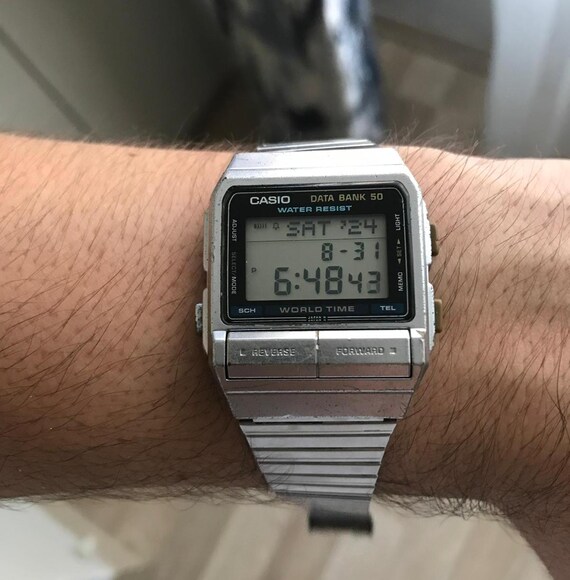 Vintage CASİO 1980 DB-520/data bank/watch/hours/gift/… - Gem