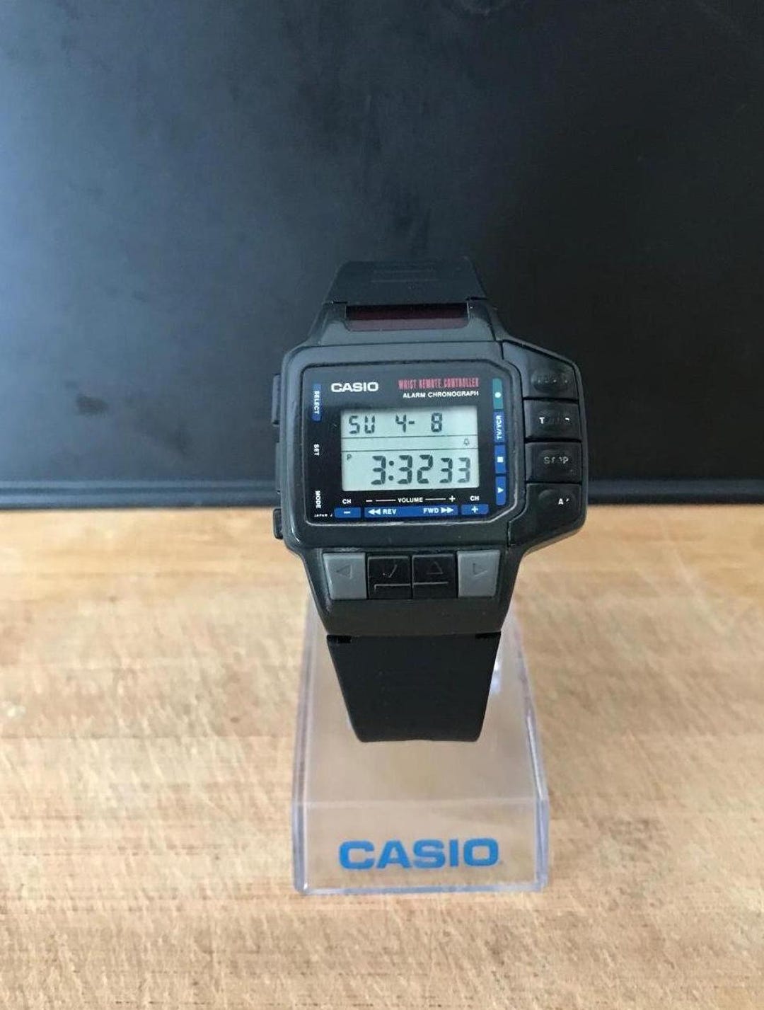 Vintage CASIO 1989 Cmd-10/rare/remote/data Bank/man Watch/hours/90s ...