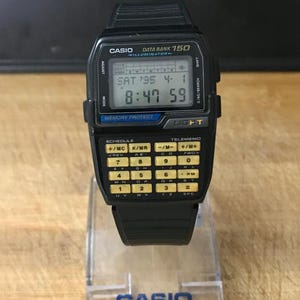 Vintage CASİO Dbc-150/1980/mens Watch/data Bank/calculator/hours/gift ...