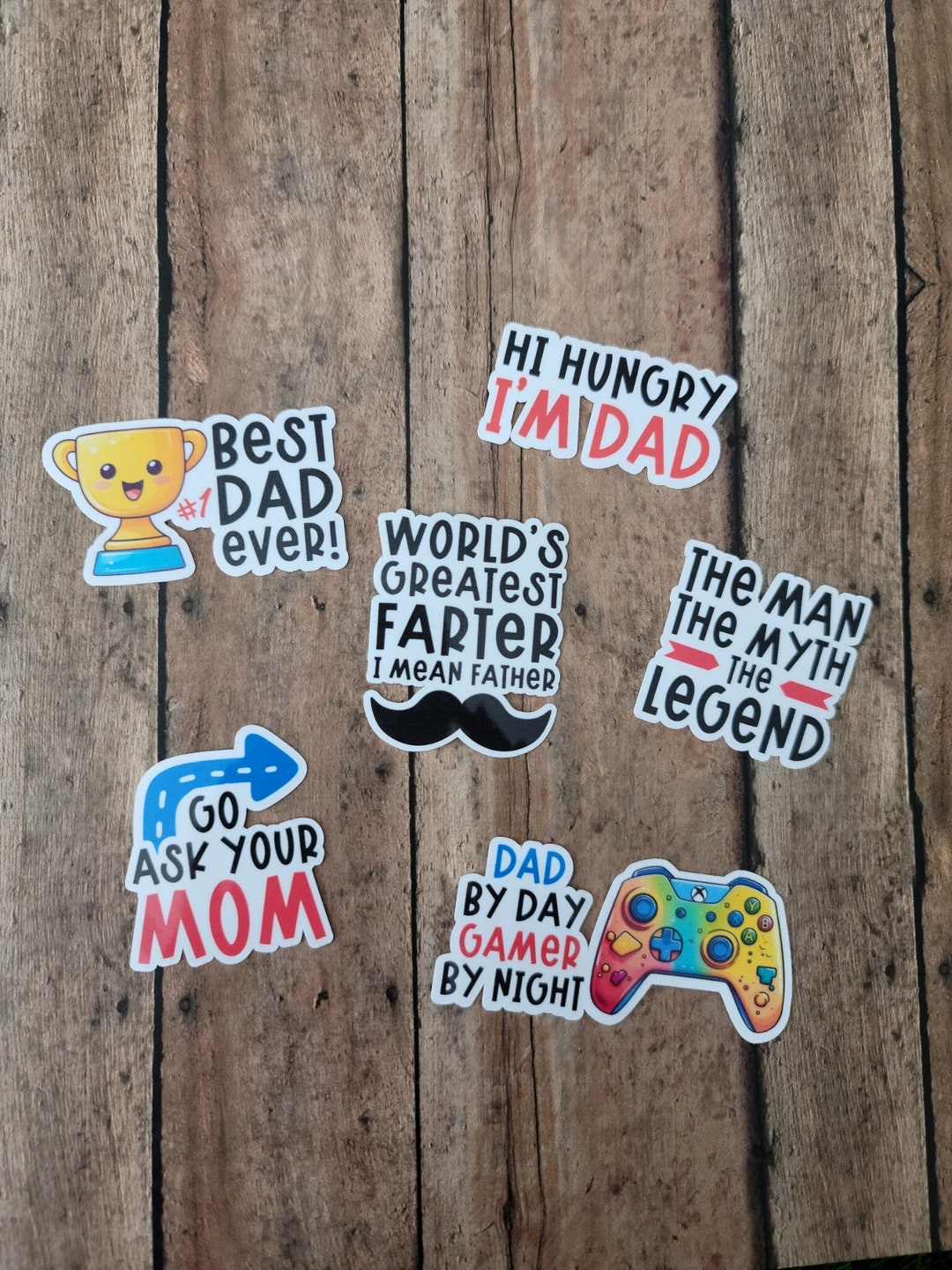 Dad Stickers, 6-pack, Father's Day Stickers, Gifts for Dad, for Him ...