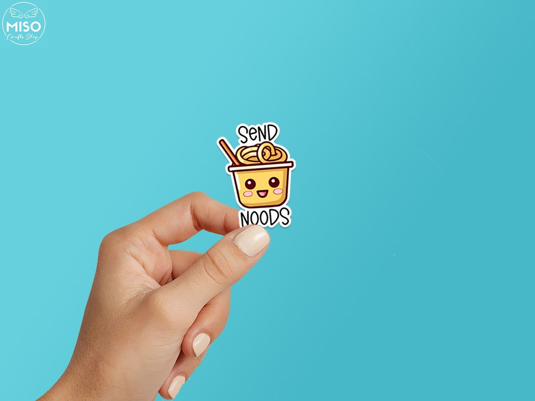 Send Noods Sticker, Funny Sticker, Noodles Sticker, Ramen Sticker, Cute ...