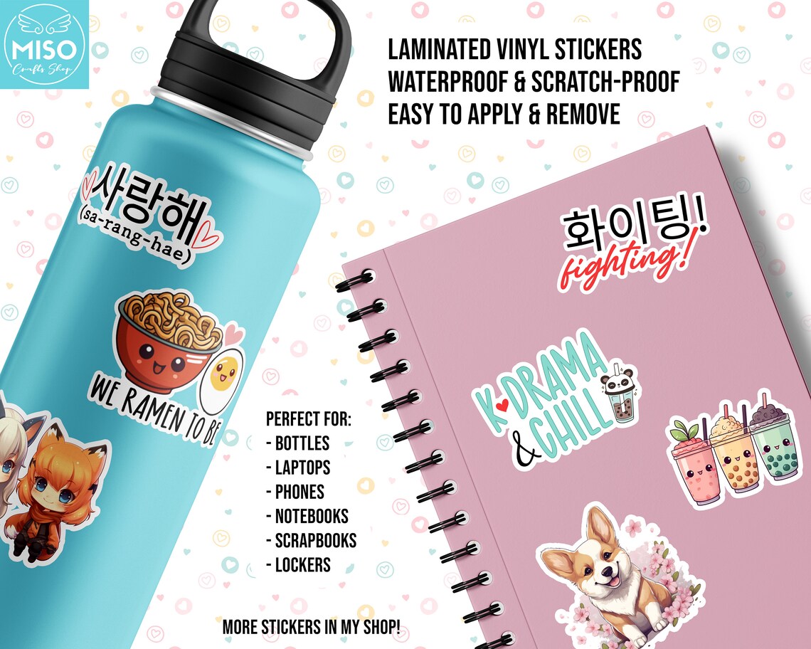 Saranghae, I Love You in Korean Sticker, K-drama Sticker, Korean Drama ...