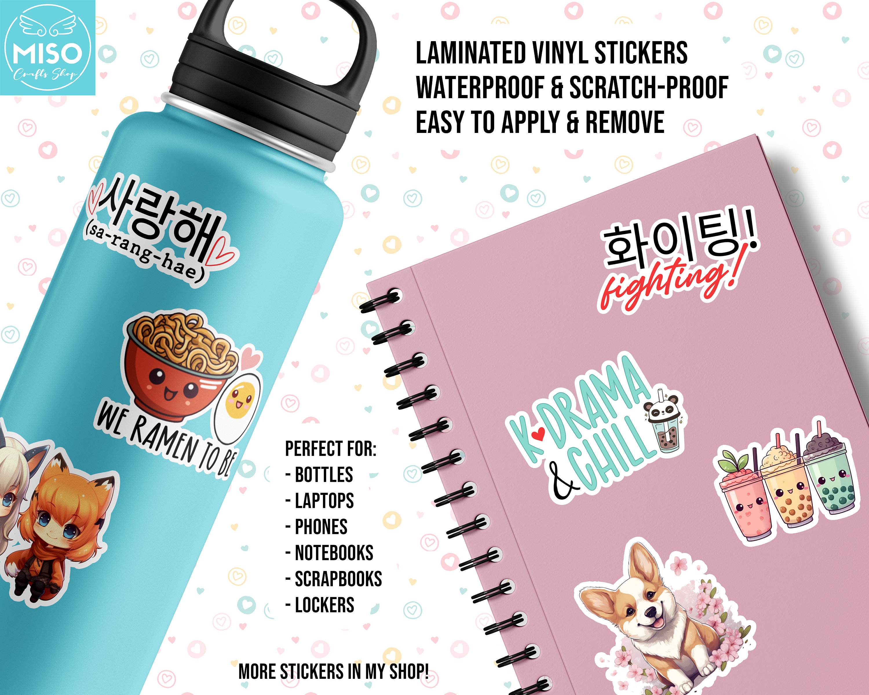 Fighting in Korean Sticker, K-drama Sticker, Korean Drama Stickers ...