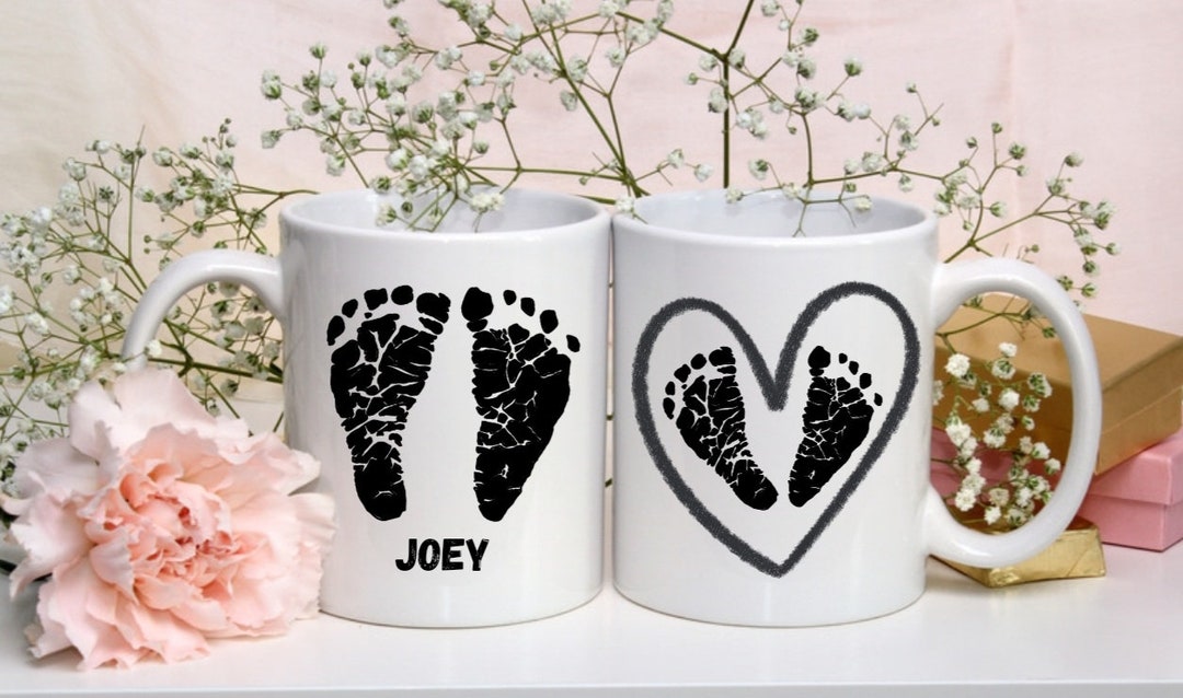 Actual Footprint Mug, True to Size Options, Baby Hospital Footprint ...