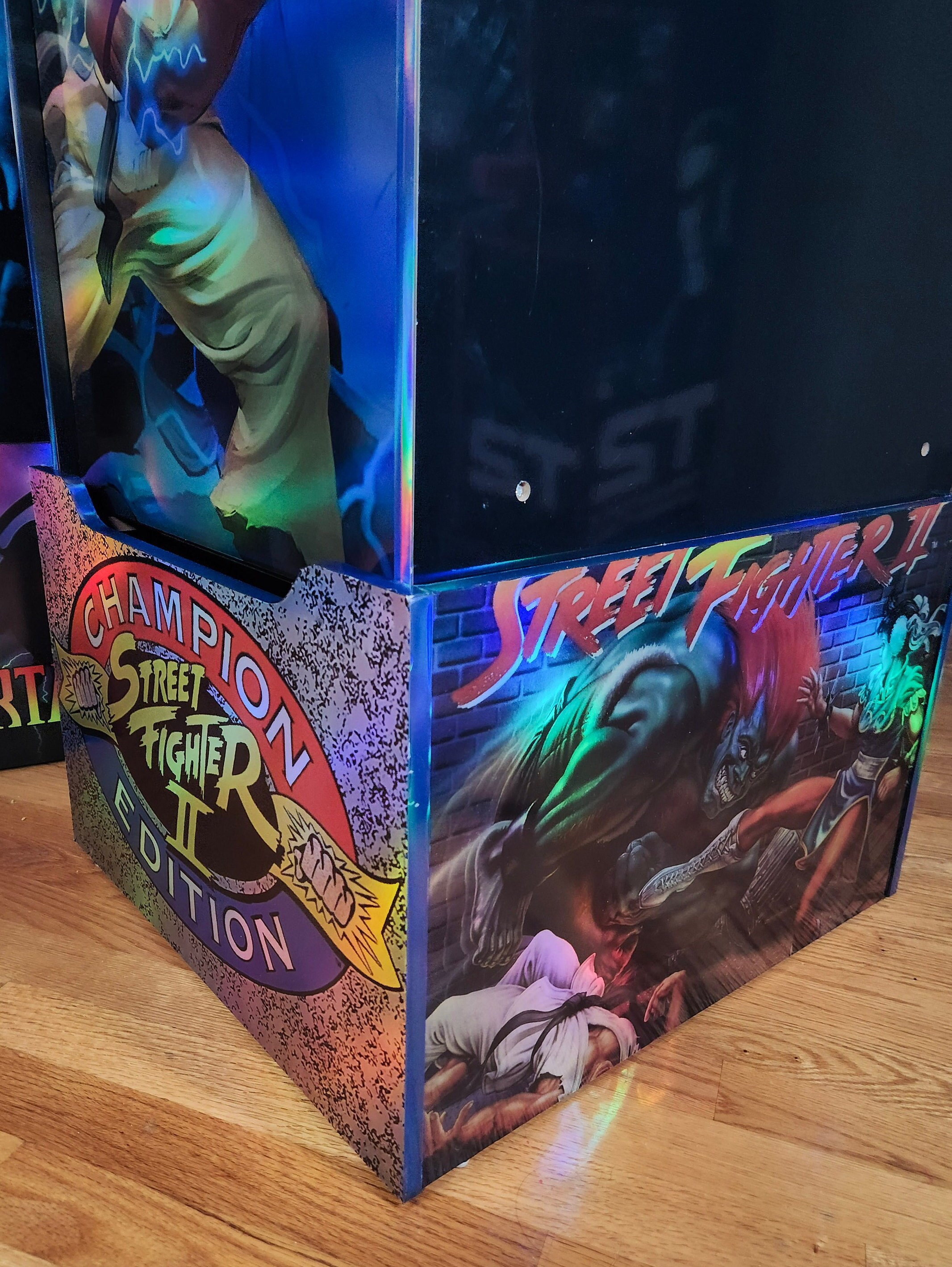 Sreet Fighter 2 HOLOGRAPHIC Ryu Arcade1up Kickplate & Riser Graphics ...