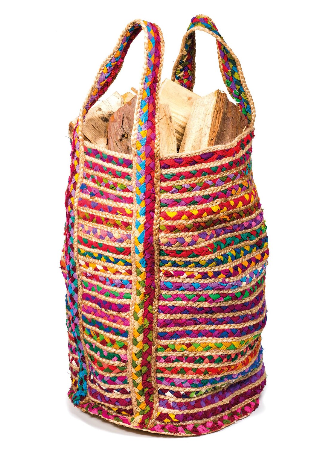 Multi Colour Chindi Bag/log Basket - Etsy