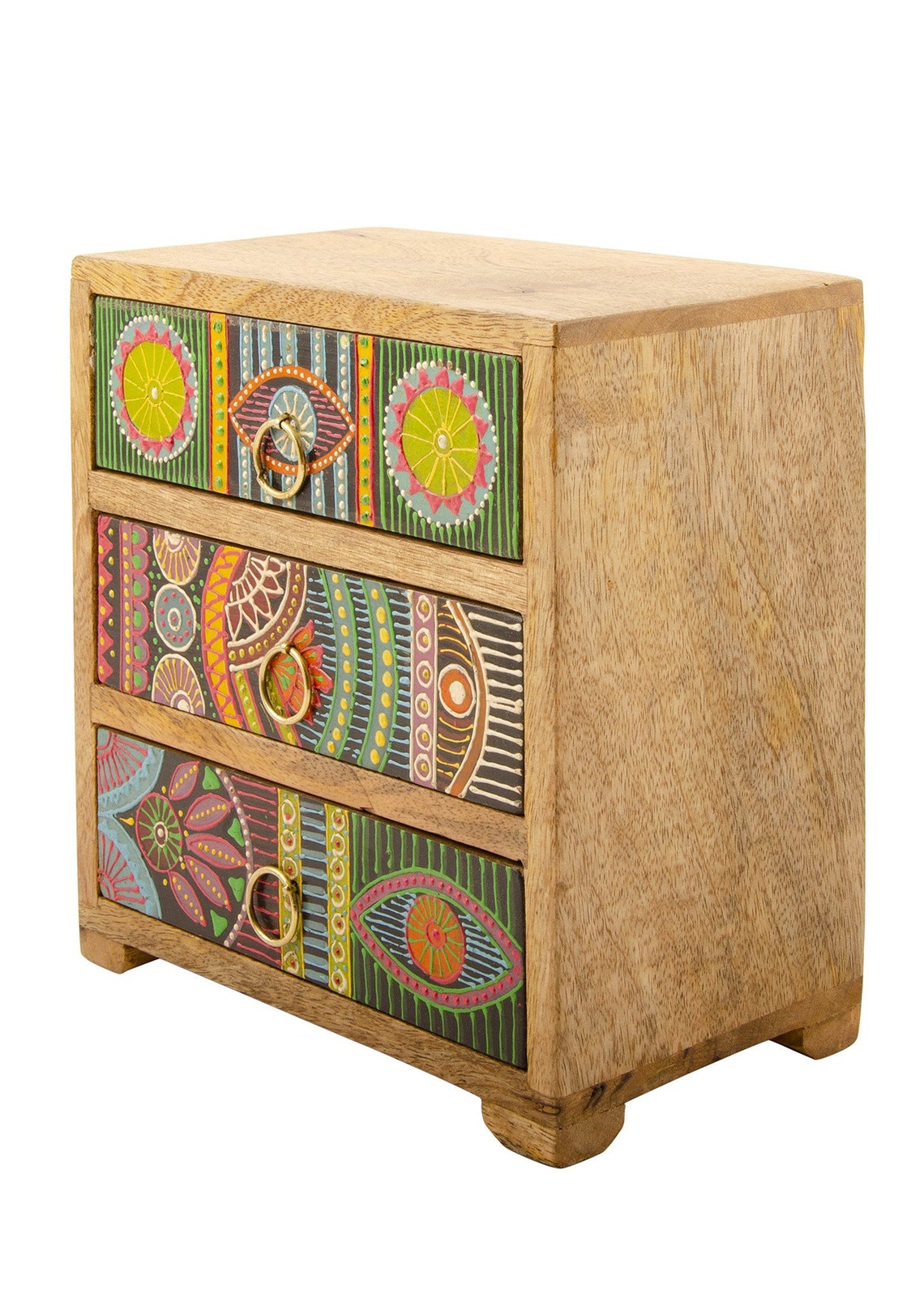 Sharifa African Hand Painted 3 Drawer Chest - Etsy