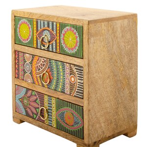 Sharifa African Hand Painted 3 Drawer Chest - Etsy