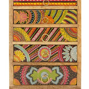 Sharifa African Hand Painted 5 Drawer Chest - Etsy