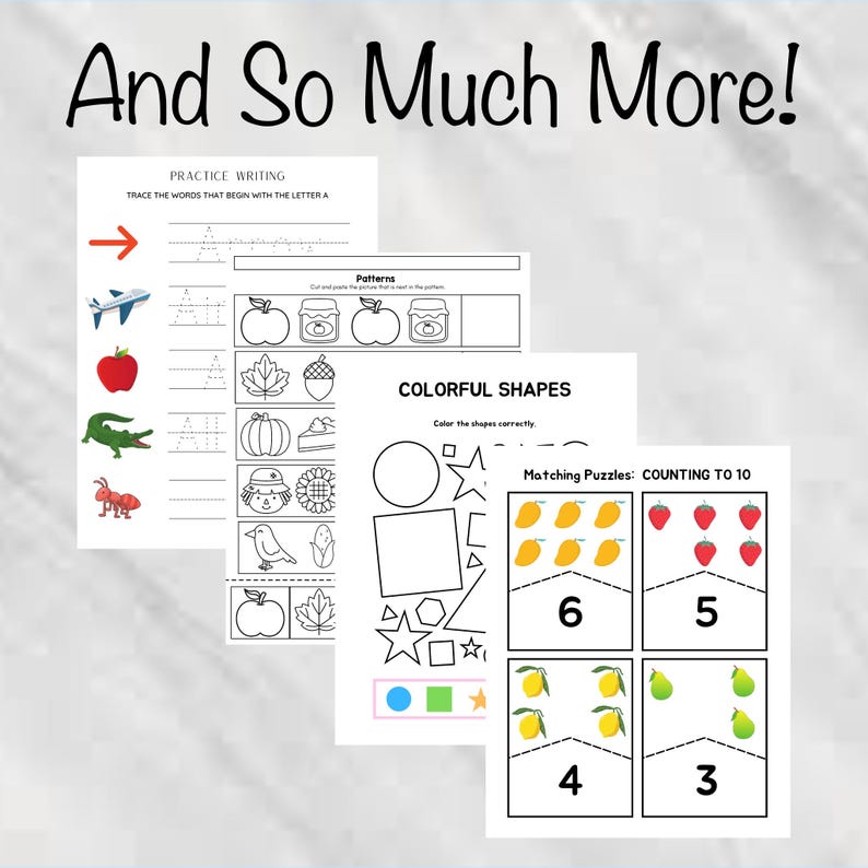 Preschool Printable Bundle, Classroom Printables, Kindergarten ...