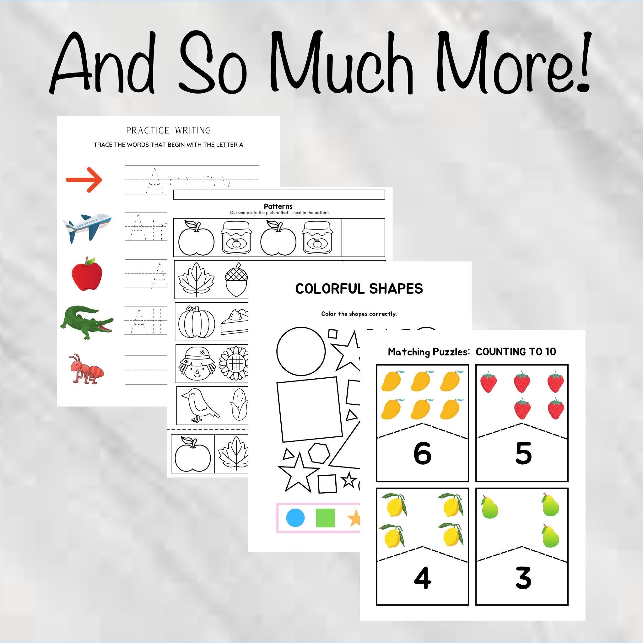 Preschool Printable Bundle, Classroom Printables, Kindergarten ...