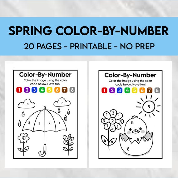 Hojas De Trabajo Para Jardín De Infantes Para Colorear Por Número