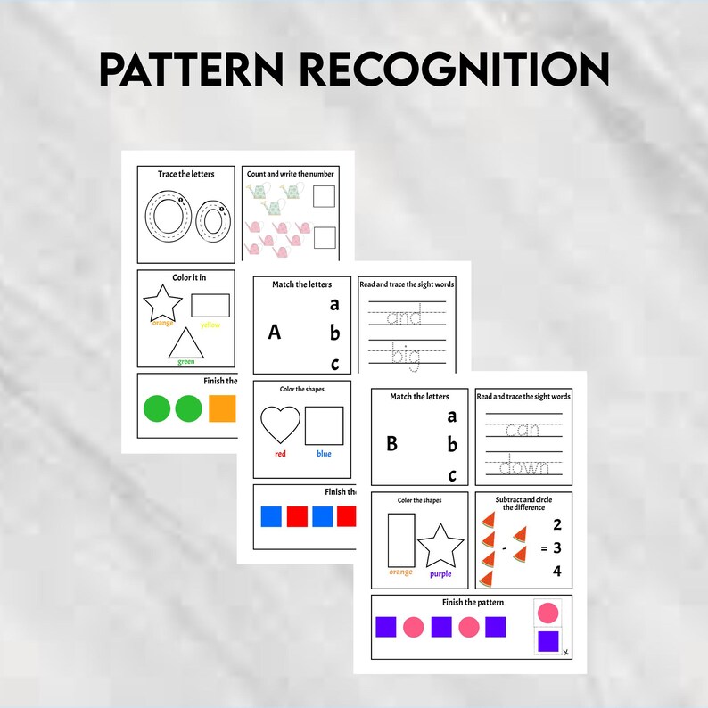 Preschool Spiral Review Workbook | 80-page Pre-k Learning Binder ...