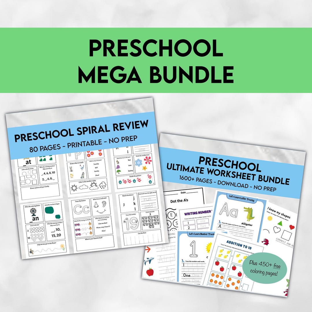 Printable Preschool Kindergarten Math Homeschool Worksheets ...