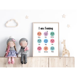 Feelings Poster, Kids Wall Art, Learning Poster, Classroom Decor ...