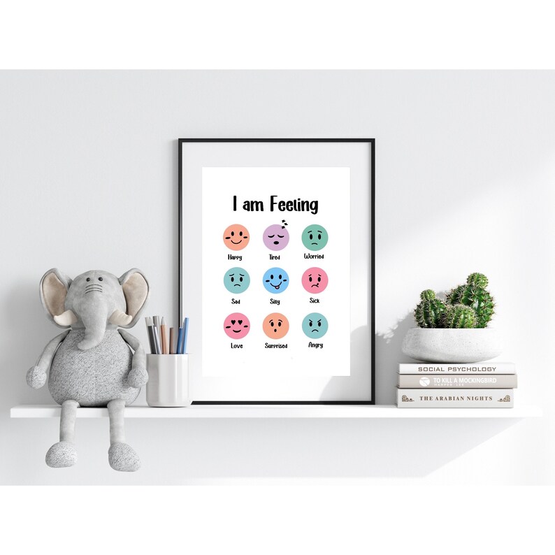 Feelings Poster, Kids Wall Art, Learning Poster, Classroom Decor ...