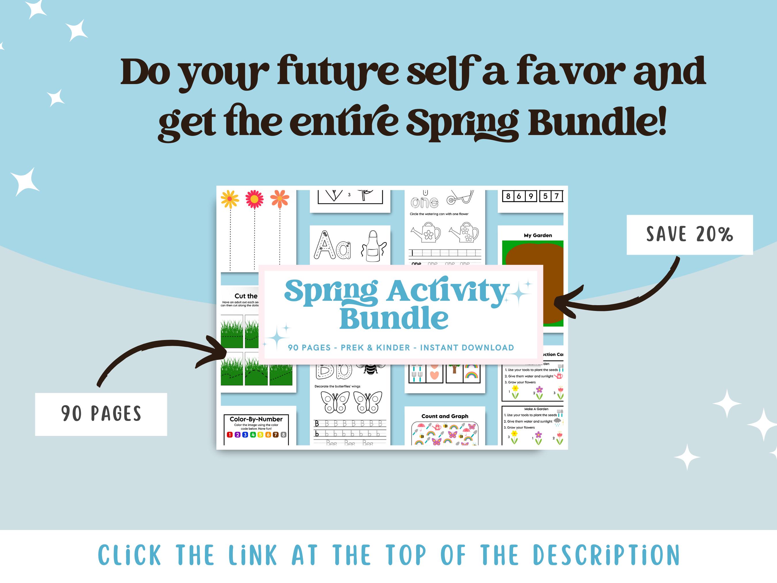 Spring Color by Number Printable | 20 Fun Activity Pages for Pre-k ...