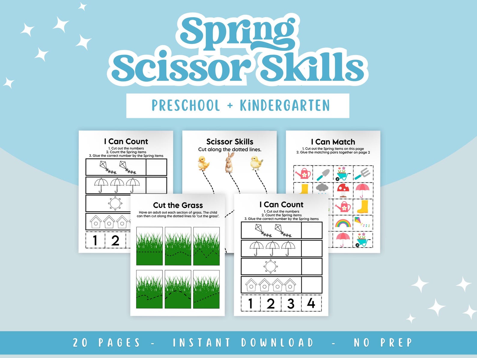 Spring Preschool & Kindergarten Activity Bundle | 90 Pages Printable ...
